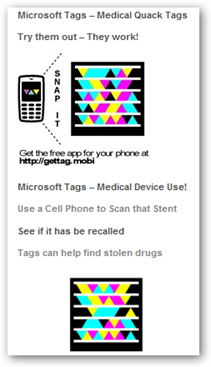 Microsoft Tags in Healthcare – Comments and Demonstration at “Microsoft ...